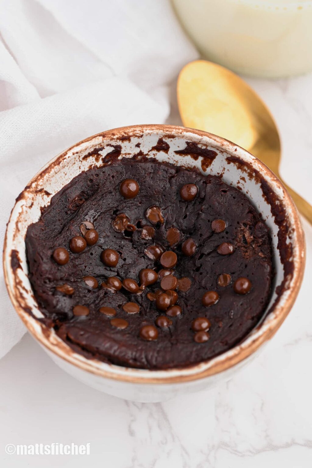 100 Calorie Chocolate Mug Cake - No Oil!
