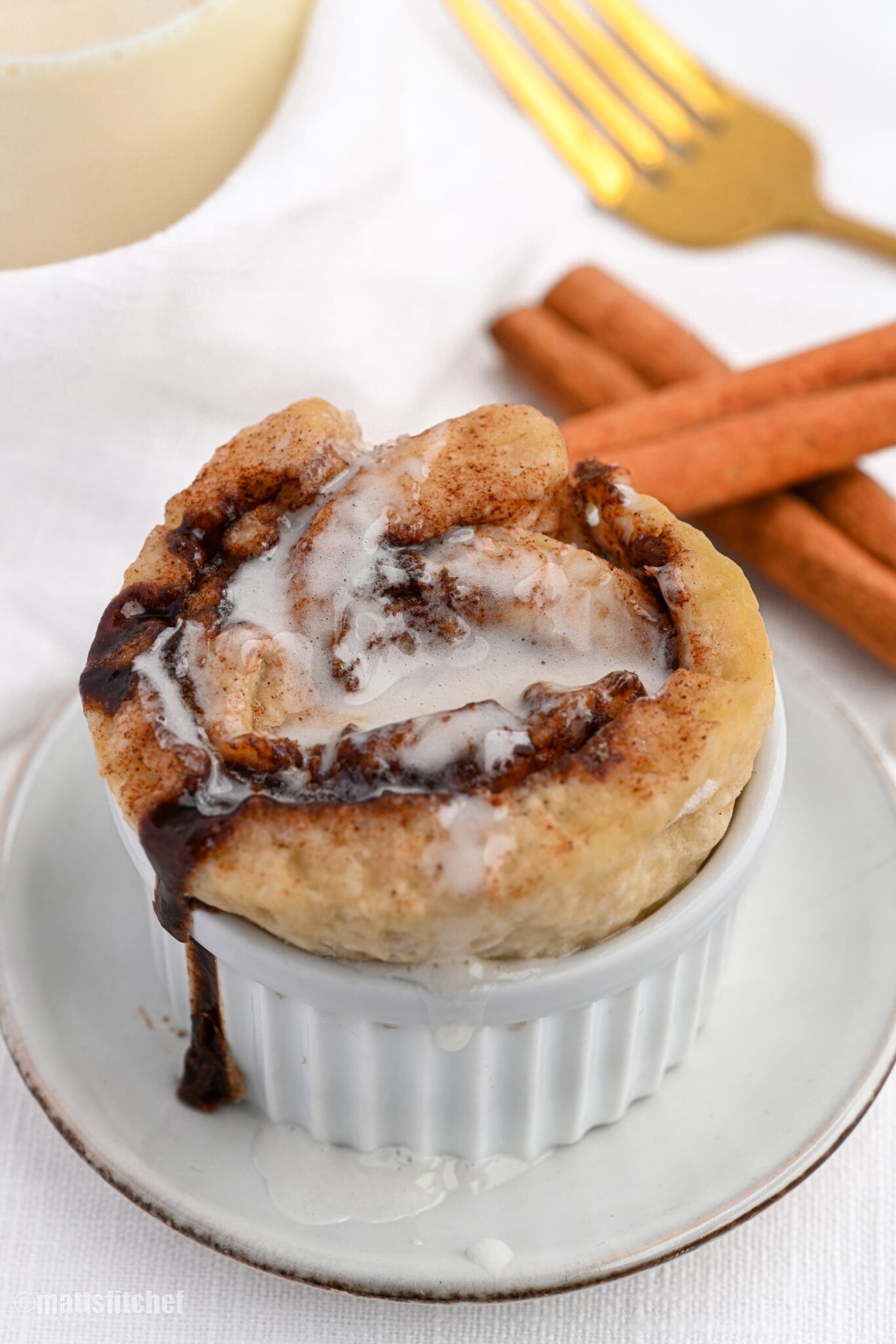 Healthy Single Serve Cinnamon Roll