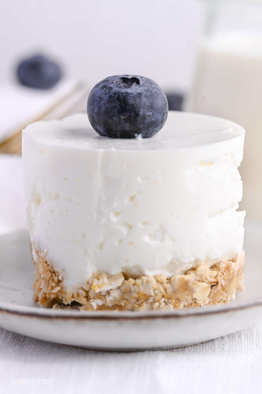 Healthy No Bake Cheesecake for One