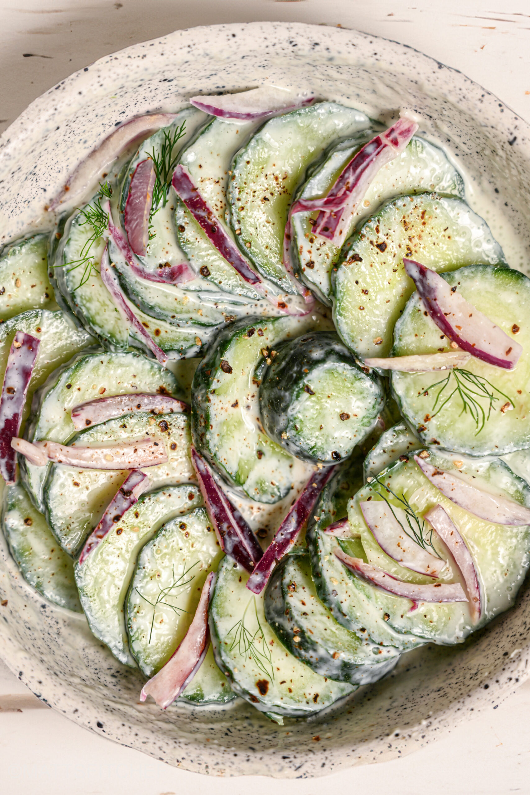 Creamy Cucumber Salad {5-Min Recipe}