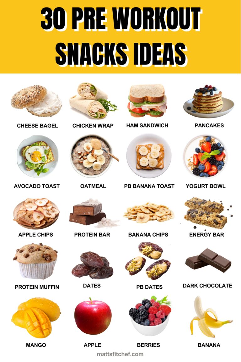 30 Easy Pre Workout Snacks For Energy