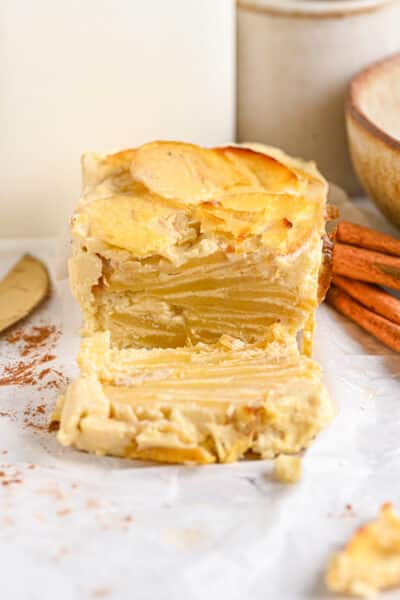 3 Ingredient Invisible Apple Cake {Flourless & Sugar-free}