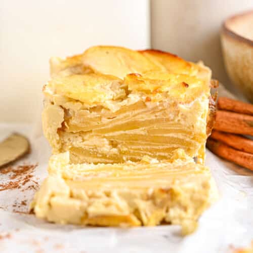 3 Ingredient Invisible Apple Cake {Flourless & Sugar-free}