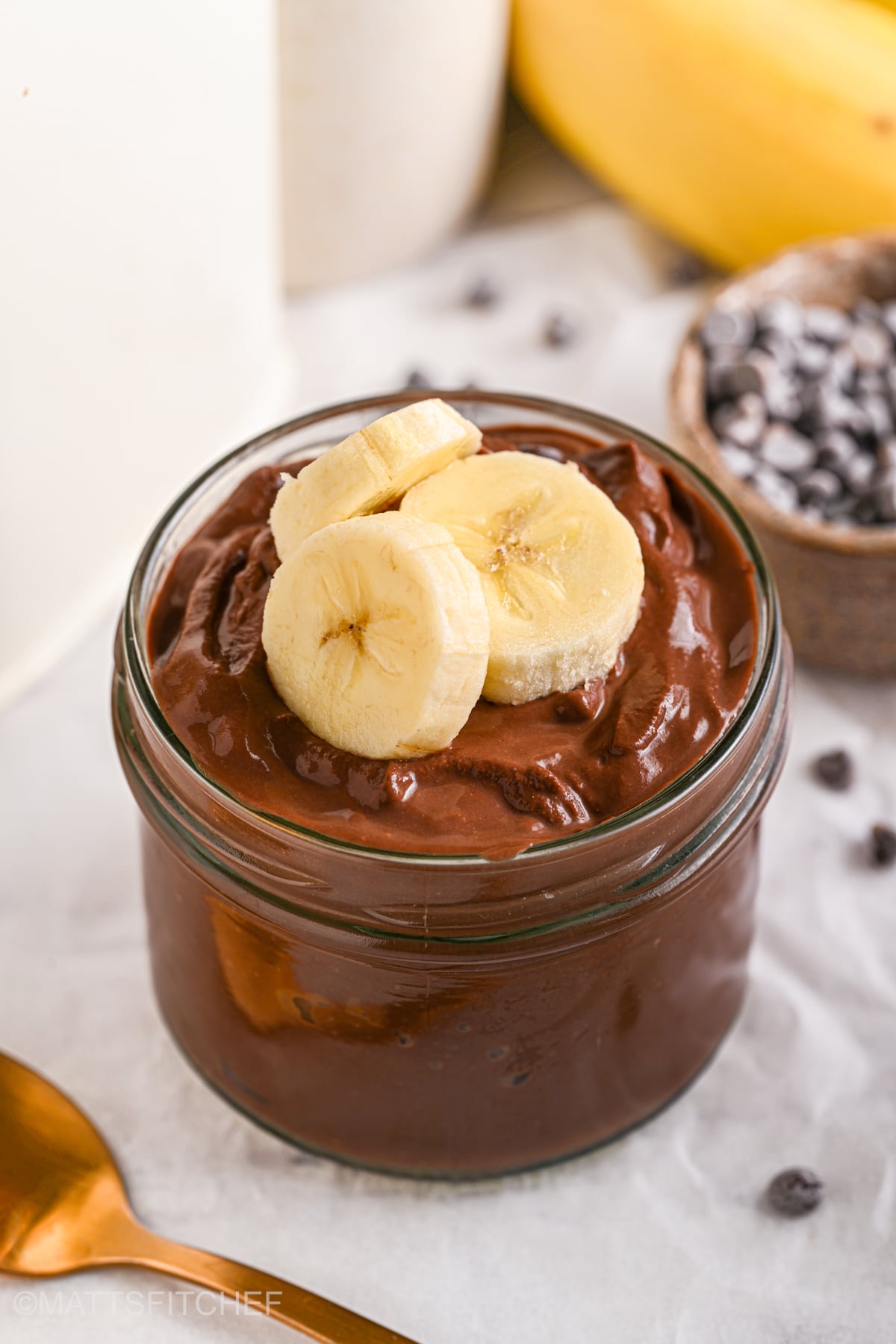 Chocolate Banana Mousse {3 Ingredient Healthy Recipe}