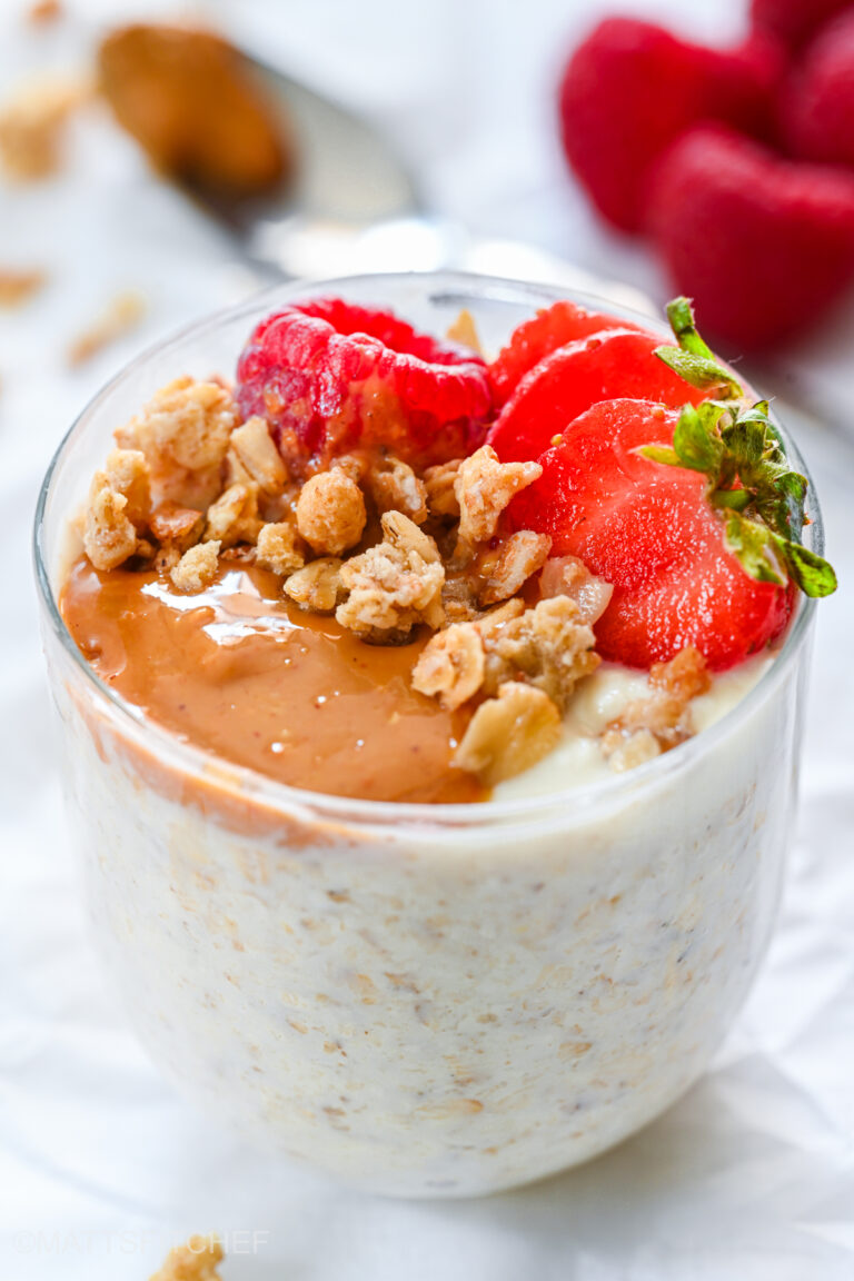 Easy Overnight Oats with Yogurt {Healthy & High Protein}