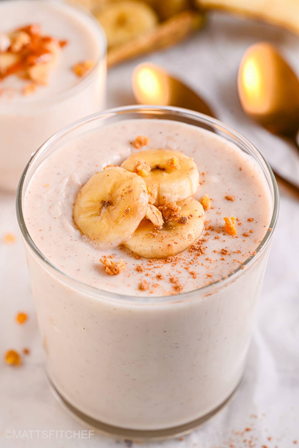 Healthy Peanut Butter Banana Smoothie {High Protein}