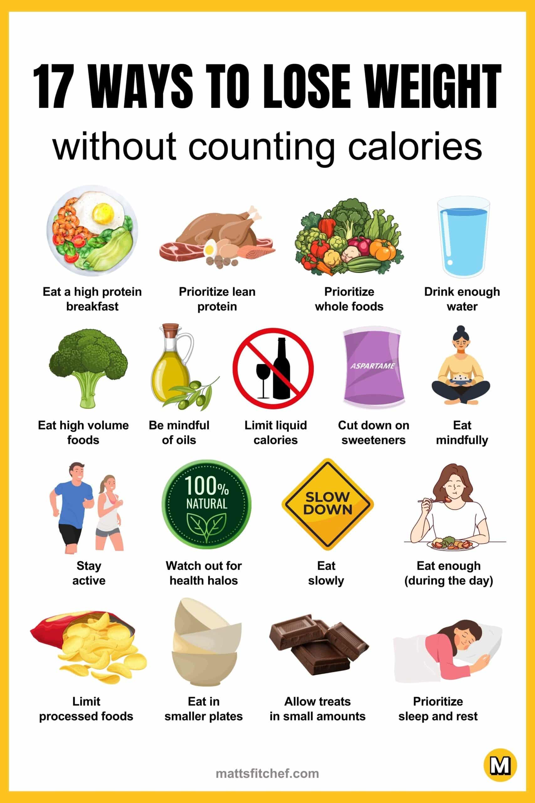 17 Effective Ways How to Lose Weight Without Counting Calories