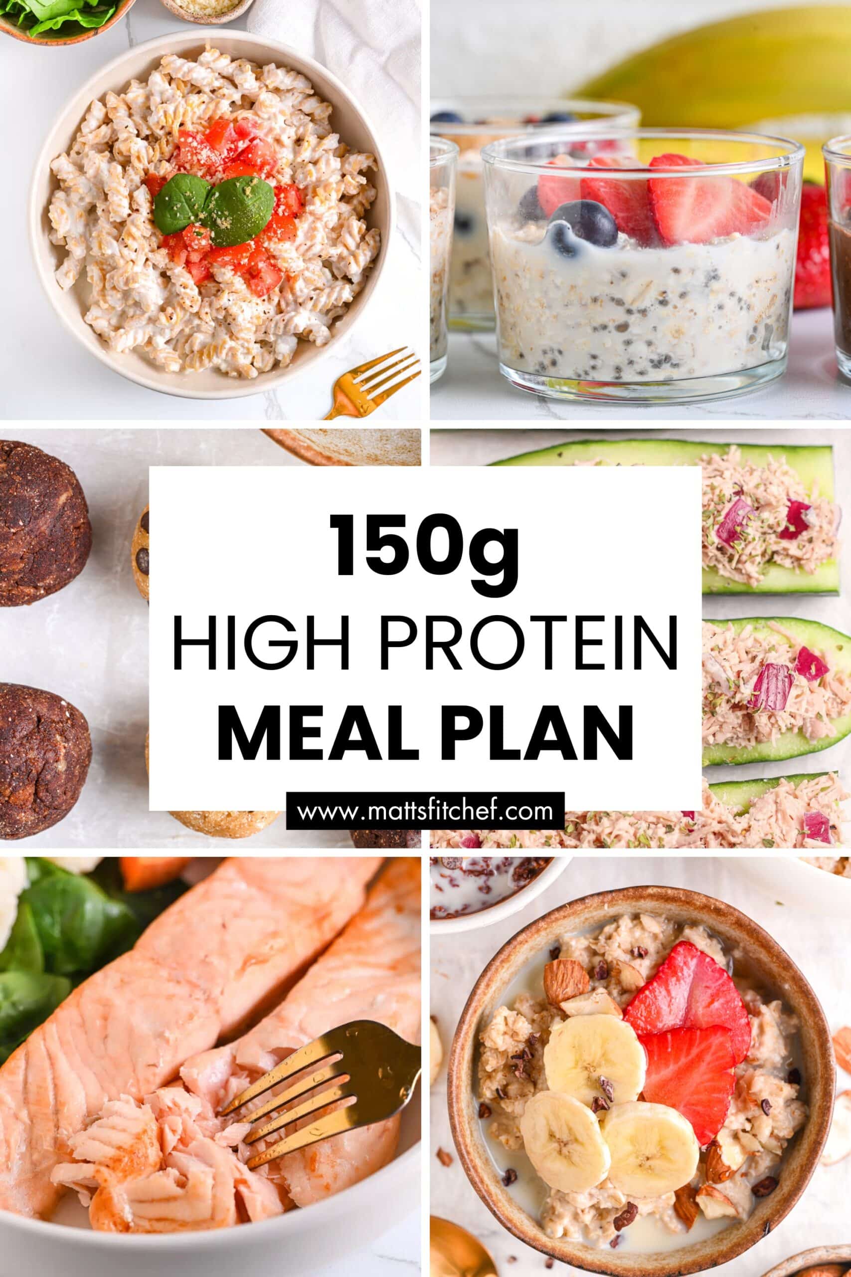 7 Day High Protein Meal Plan (150g Protein per Day)